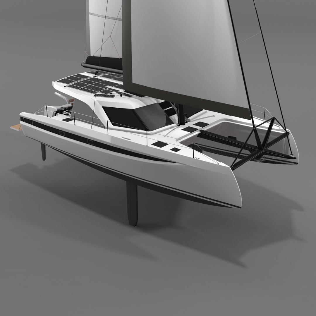 HH44 Catamaran White 3D Model - TurboSquid 1932260