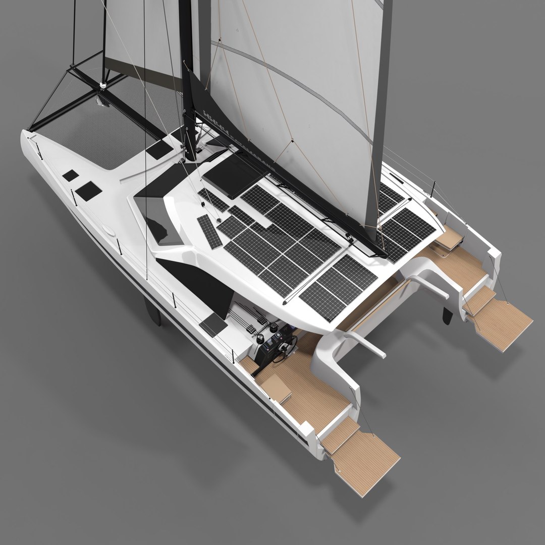 HH44 Catamaran White 3D Model - TurboSquid 1932260