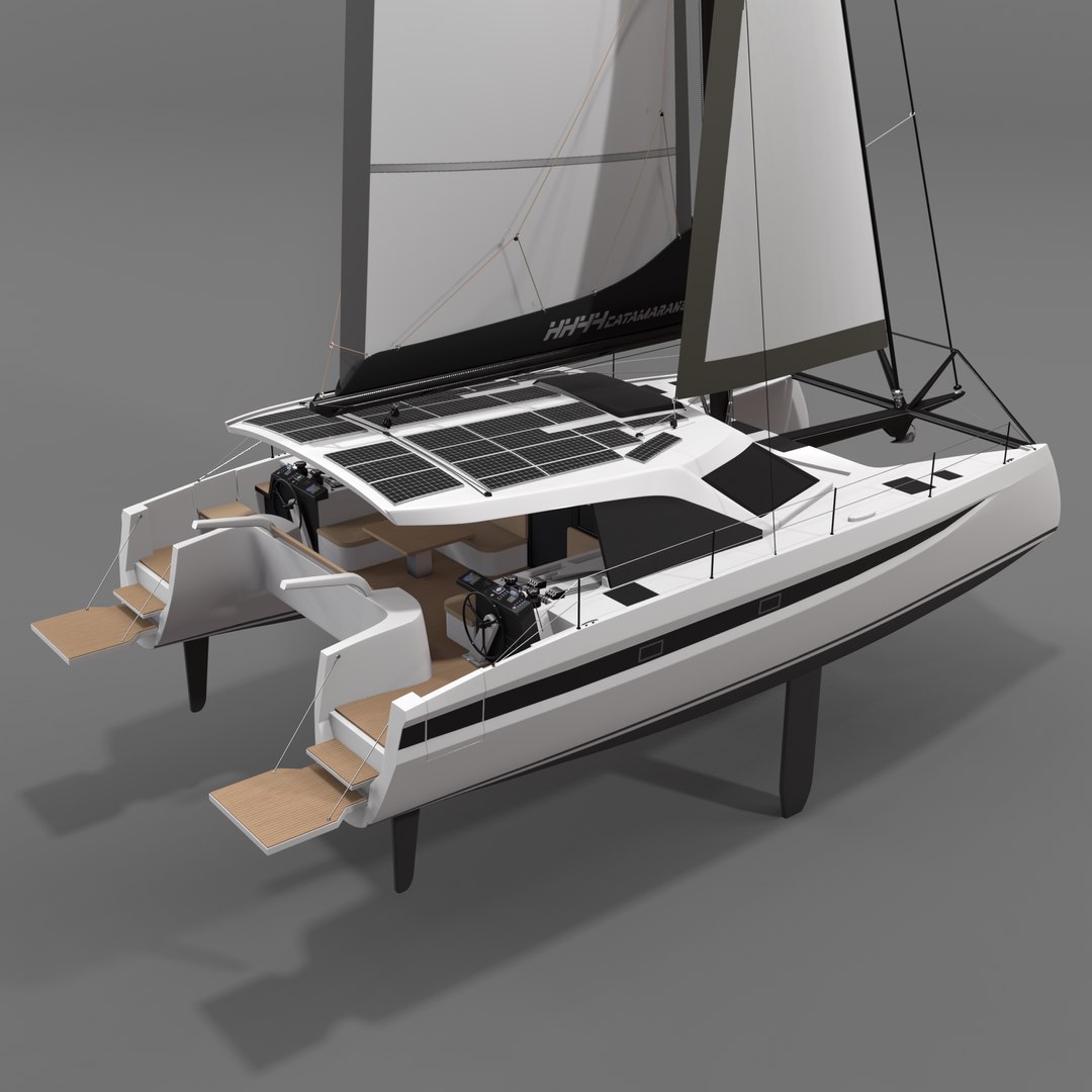 HH44 Catamaran White 3D Model - TurboSquid 1932260