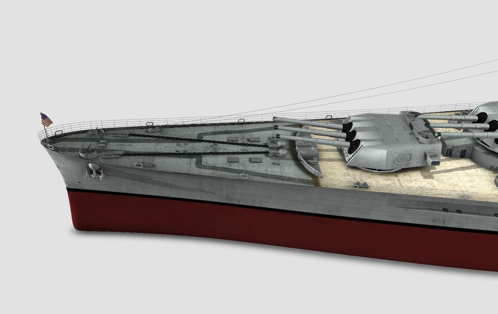 3d Uss Nevada Navy Ship Model