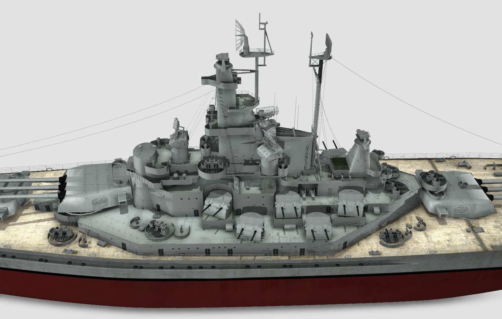 3d Uss Nevada Navy Ship Model