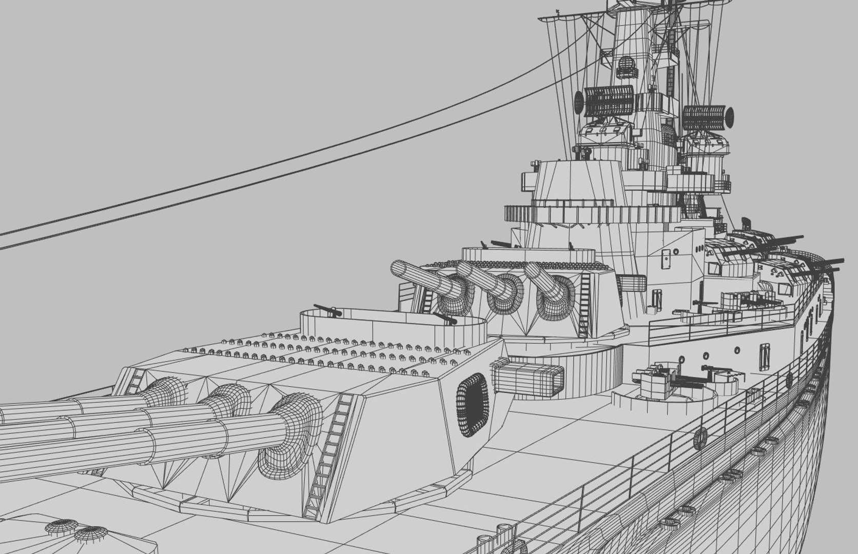 3d Uss Nevada Navy Ship Model