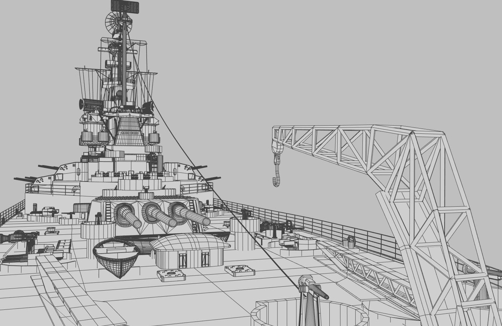 3d Uss Nevada Navy Ship Model