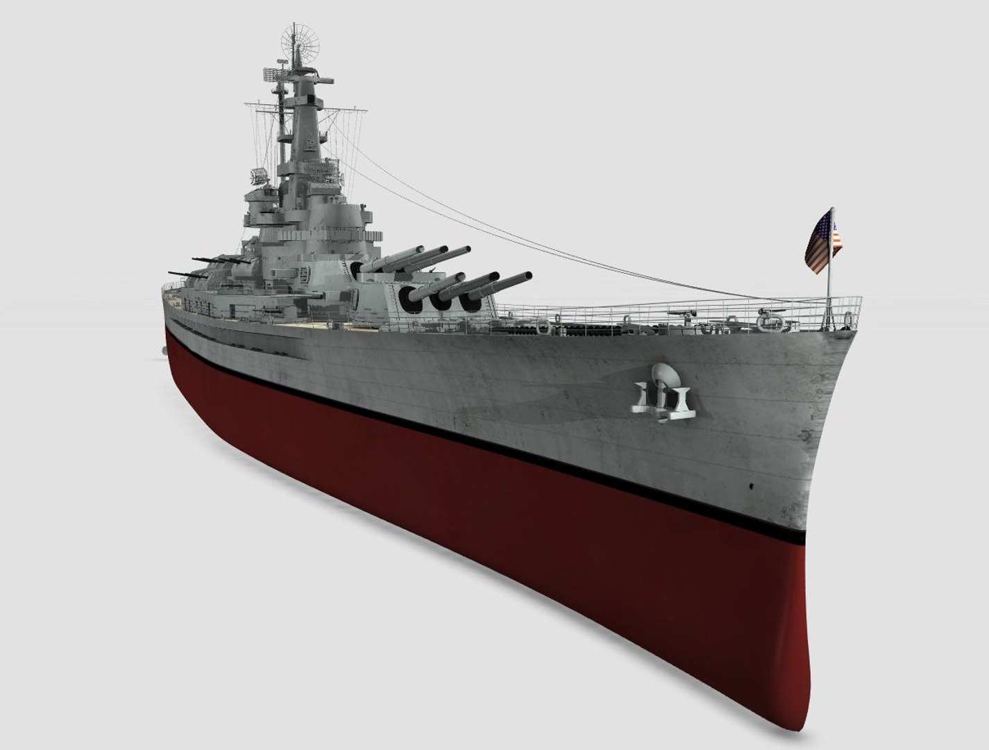 3d Uss Nevada Navy Ship Model