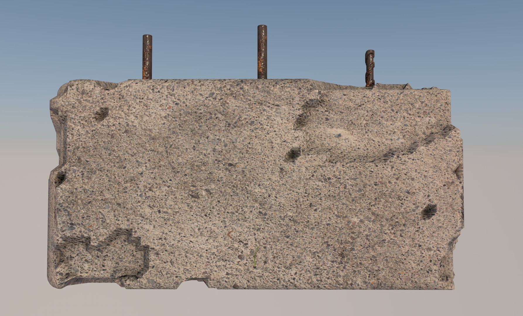 3D Damaged Concrete Block Model - TurboSquid 1348065