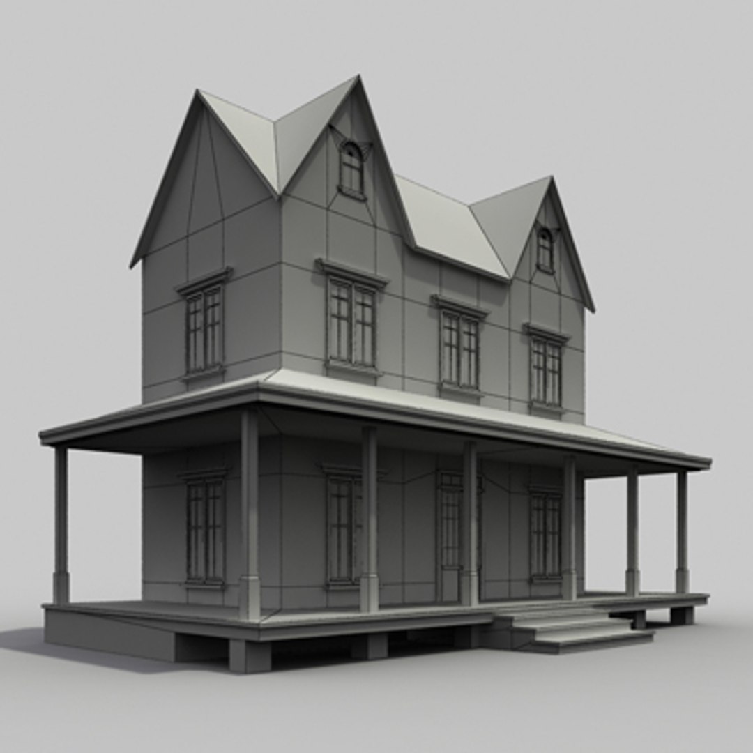 3d Small Town House Building Model