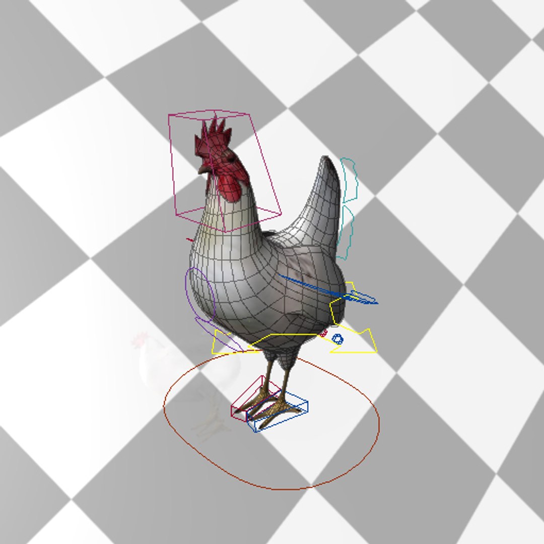 3d Model Of Chicken Rig