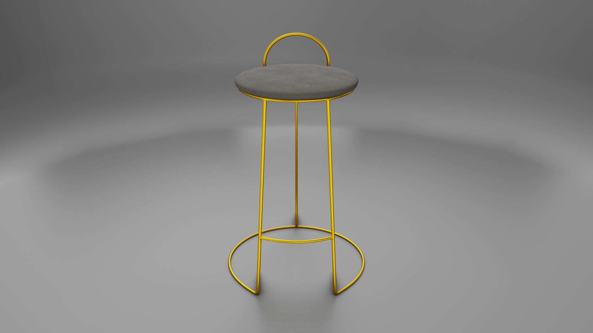 3D Golden Bar Stool Model - TurboSquid 1958095