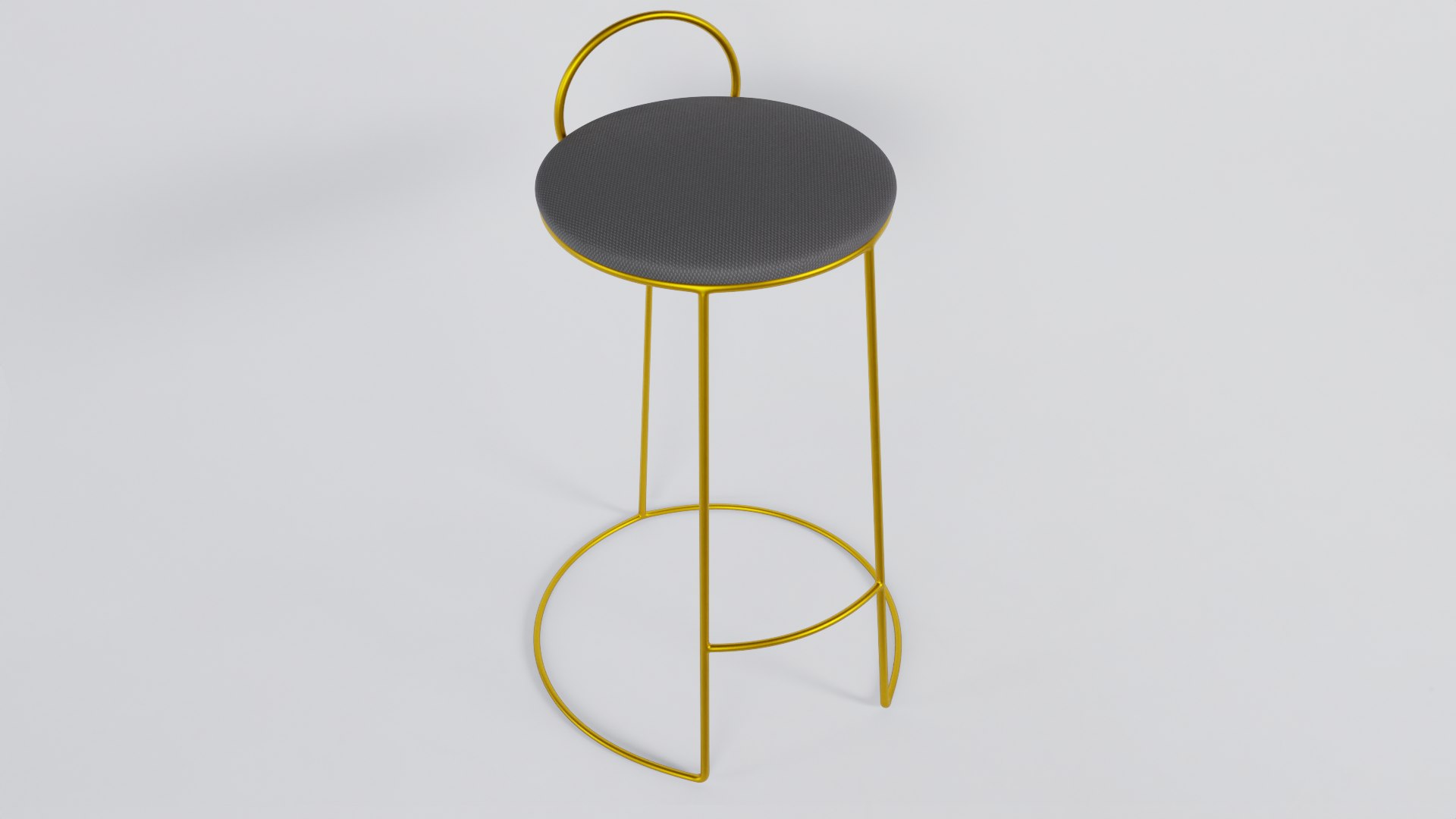 3D Golden Bar Stool Model - TurboSquid 1958095