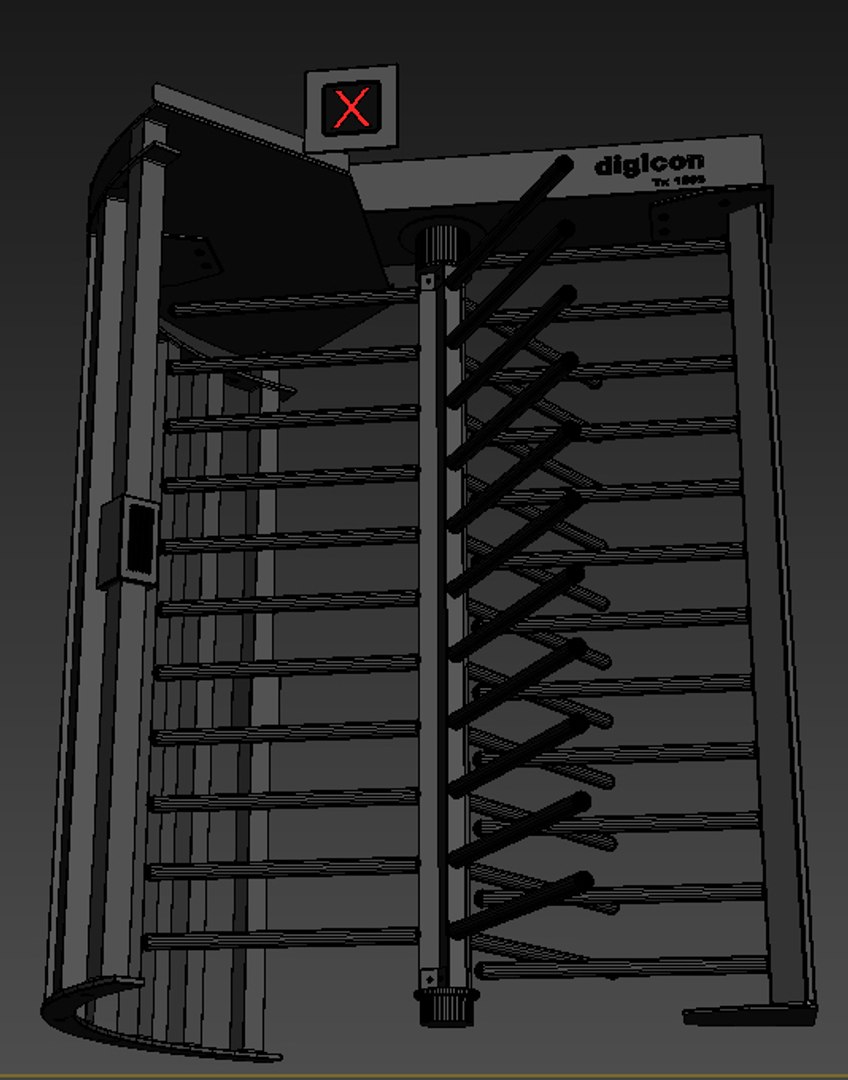 3d Digicon Turnstile Model