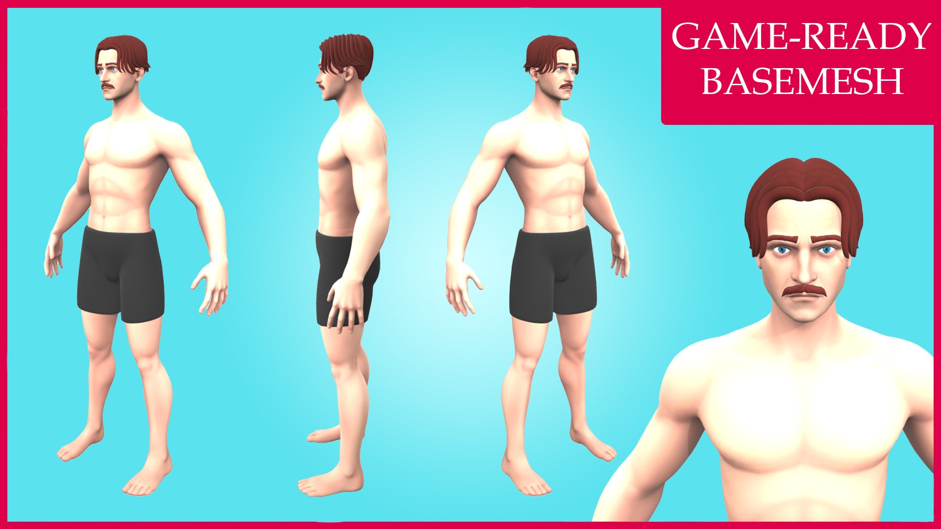3D Robert - Male Base Mesh - Cartoon Character - TurboSquid 2132693
