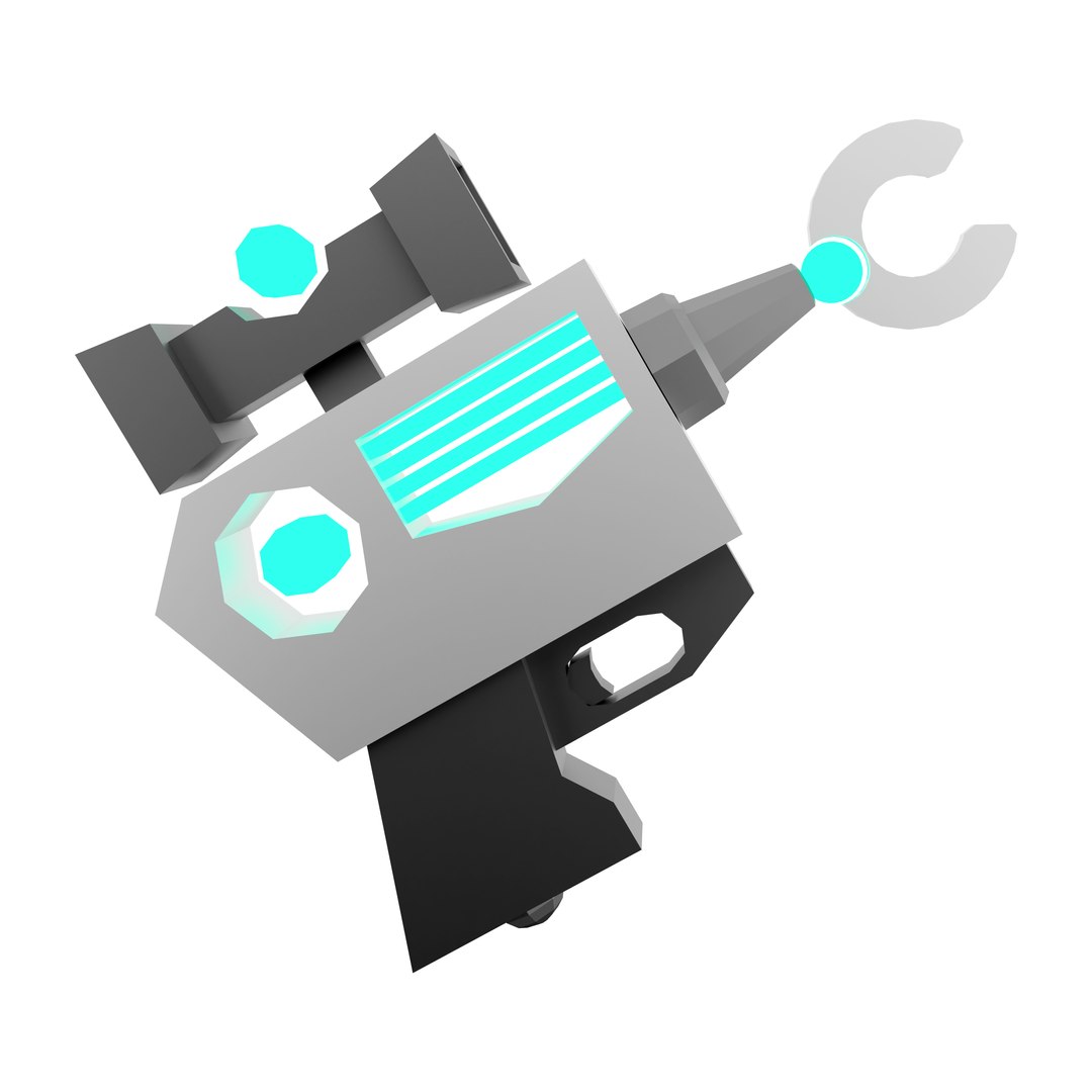3D Futuristic Weapon Space Blaster Low Poly Icon - TurboSquid 2046460
