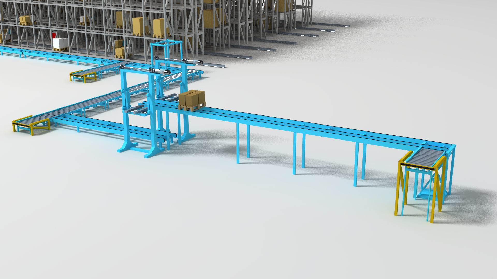 3d Model Warehouse Conveyors Cranes