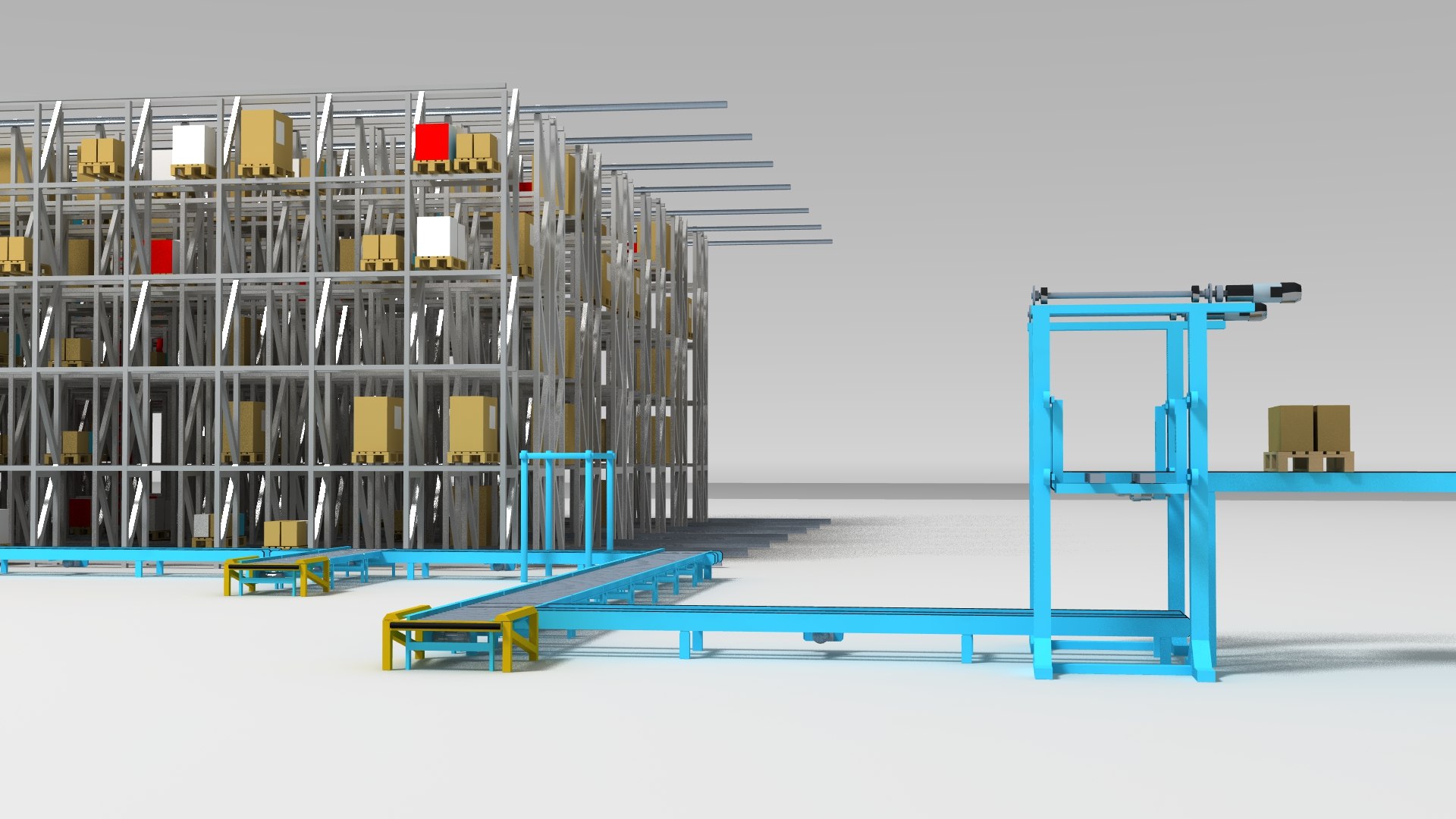 3d Model Warehouse Conveyors Cranes