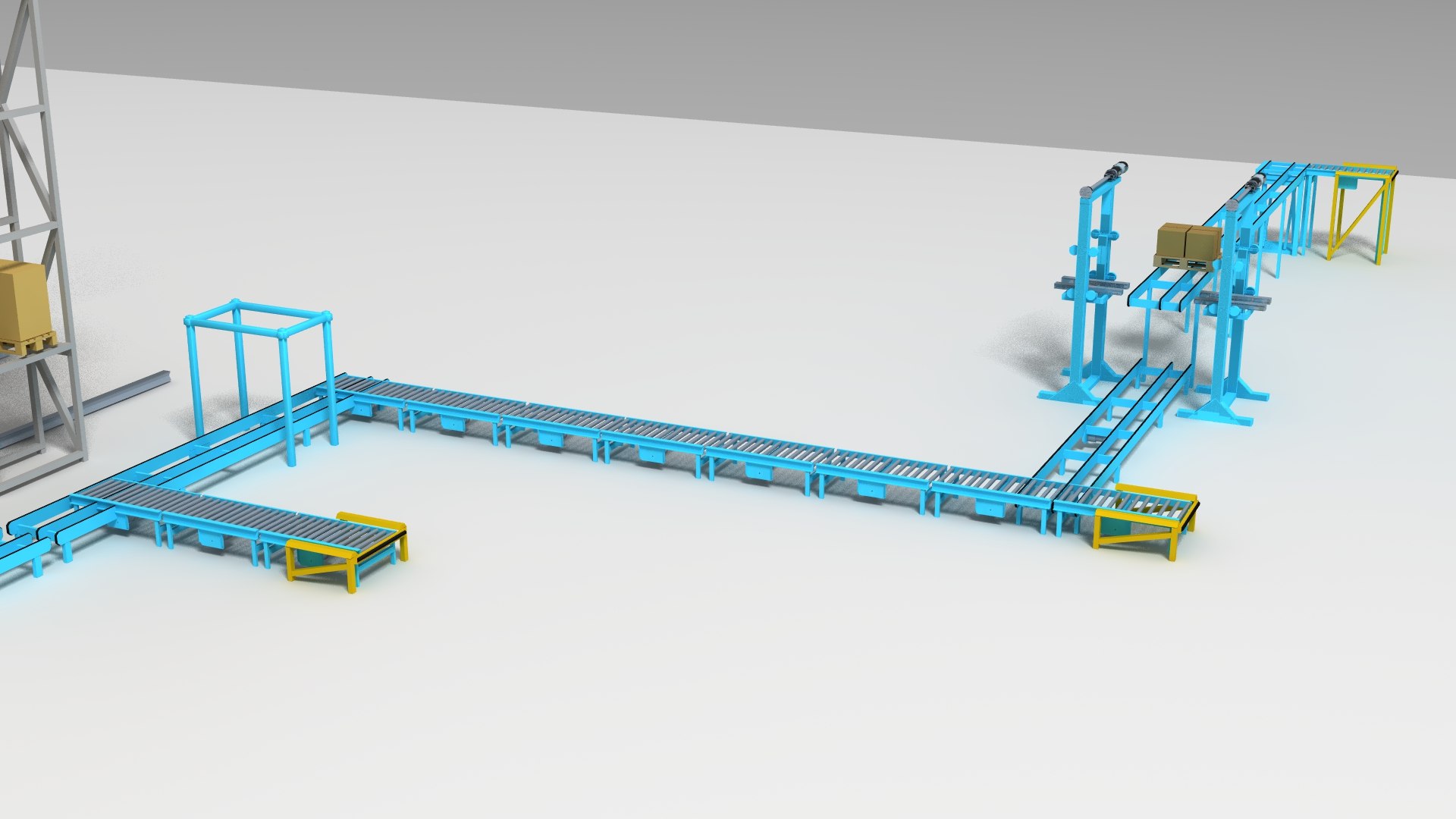 3d Model Warehouse Conveyors Cranes