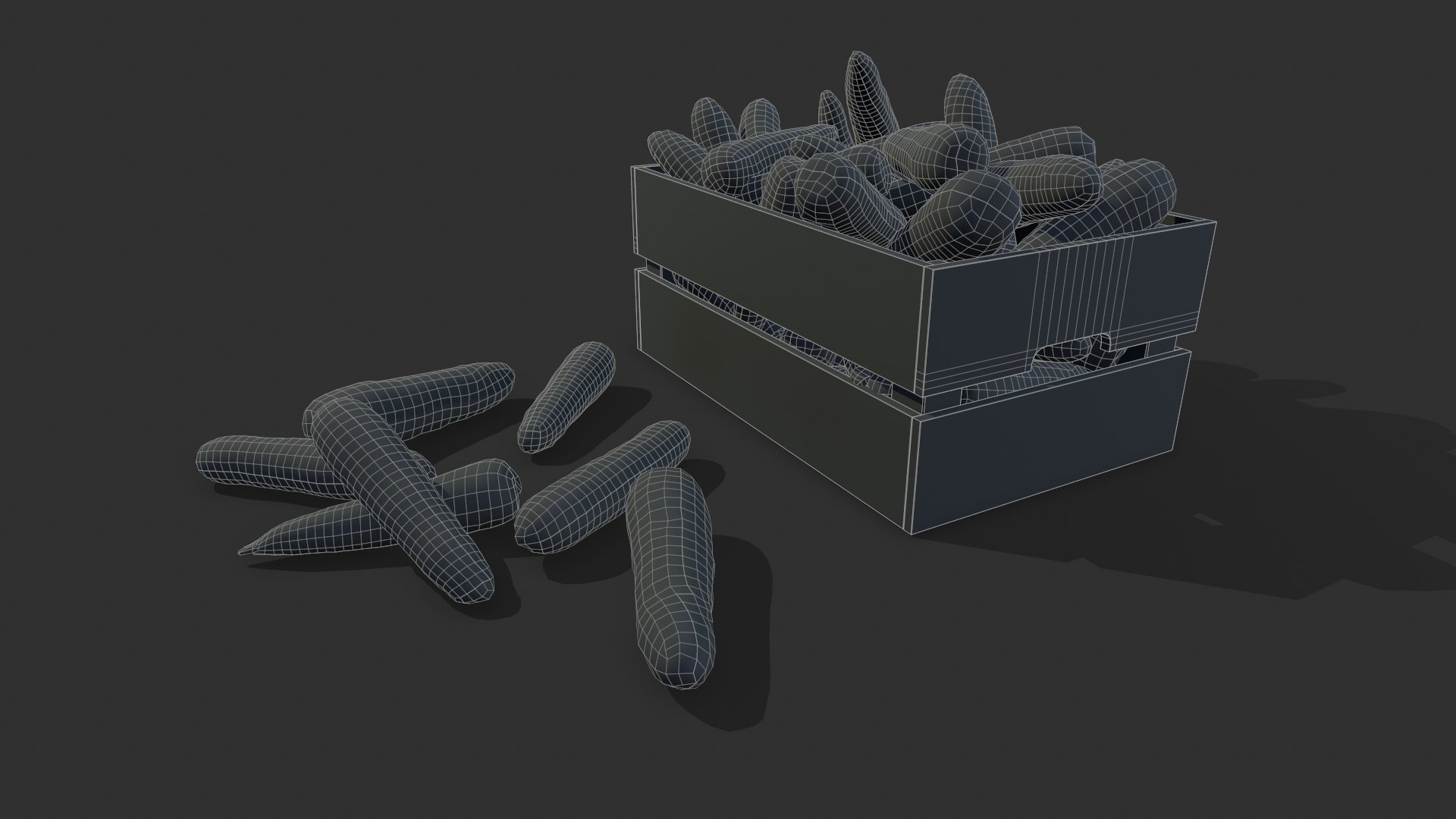 3D Carrots in the box model - TurboSquid 1826443