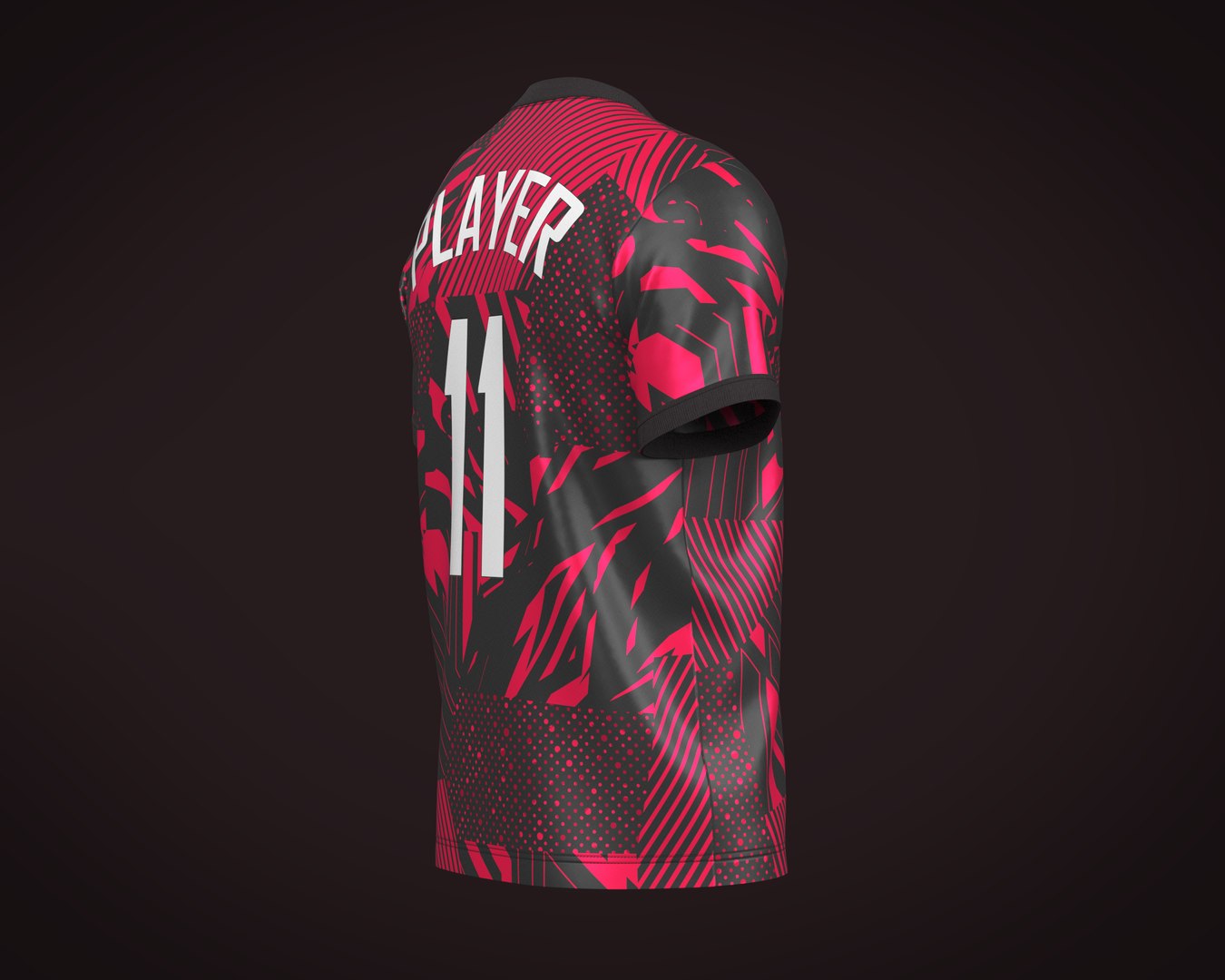 3D Soccer Football Red And Black Color Jersey Player-11 - TurboSquid ...