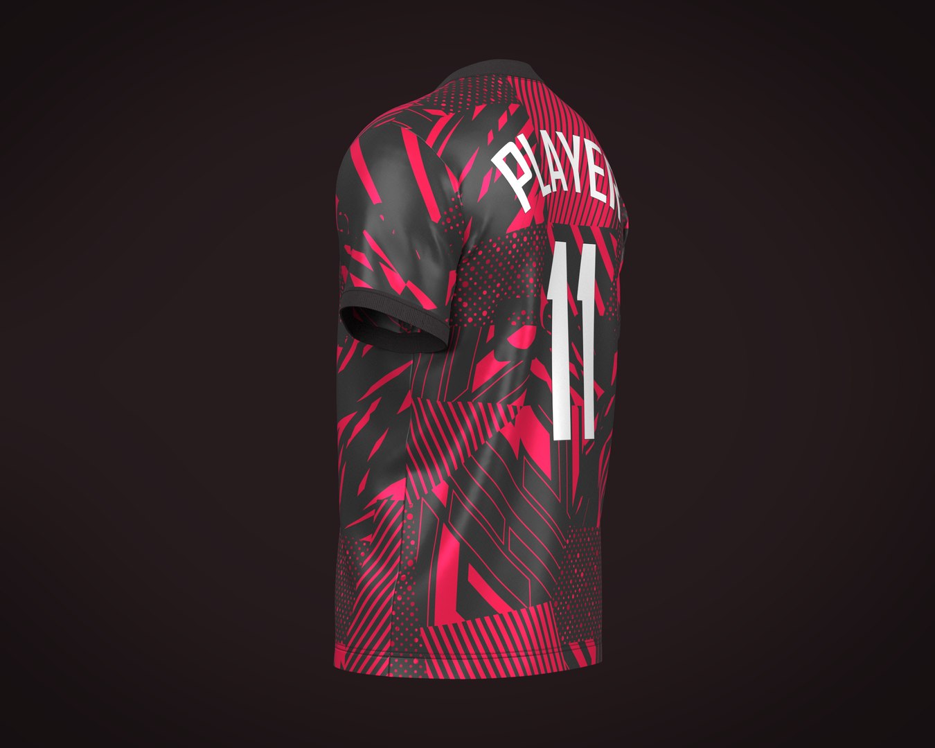 3D Soccer Football Red And Black Color Jersey Player-11 - TurboSquid ...