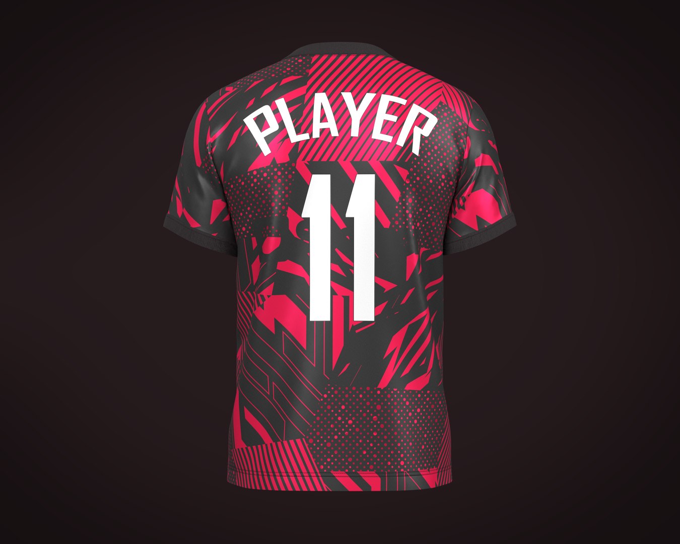 3D Soccer Football Red And Black Color Jersey Player-11 - TurboSquid ...