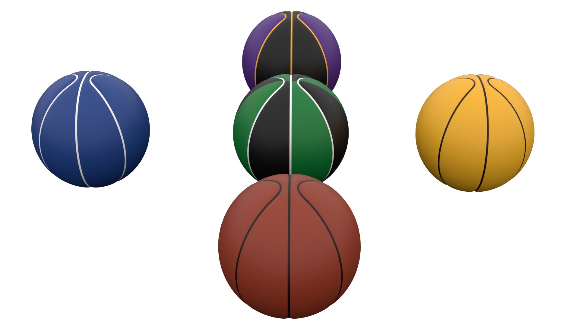 3D Model Basketball Ball Collection - TurboSquid 2188316