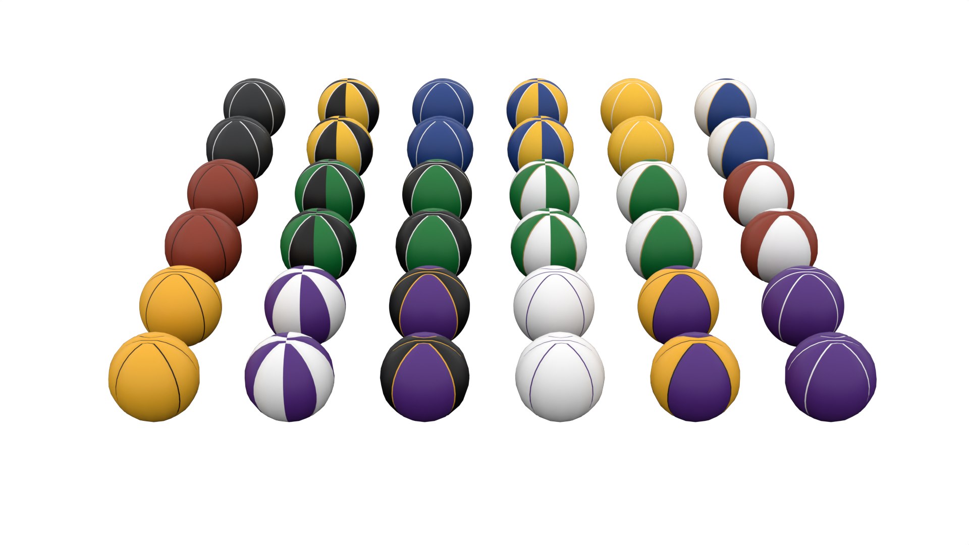 3D Model Basketball Ball Collection - TurboSquid 2188316