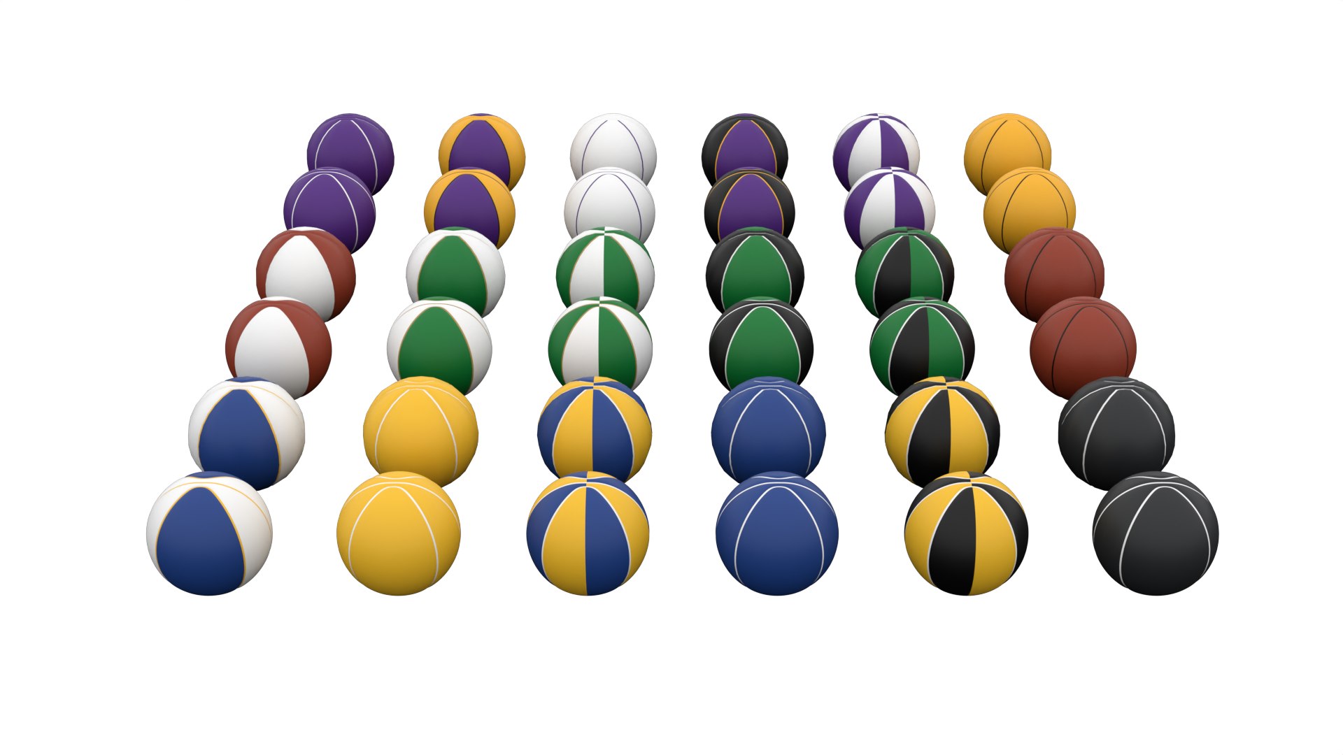 3D Model Basketball Ball Collection - TurboSquid 2188316