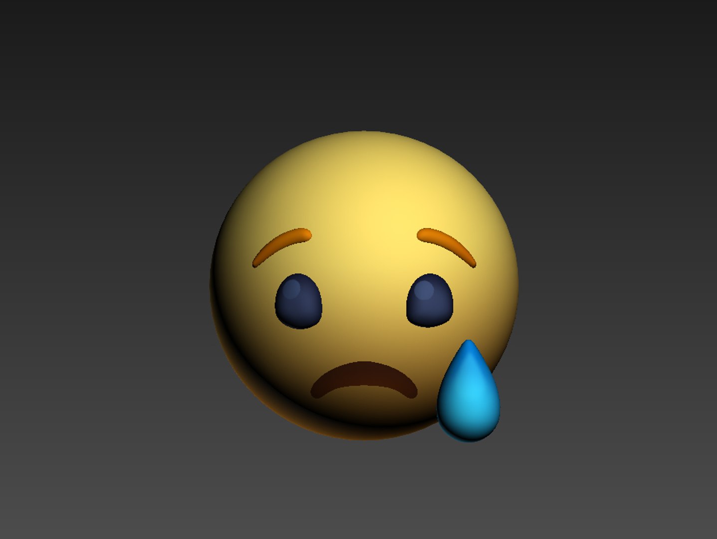 Facebook Sad Reaction Button Model - TurboSquid 1418245