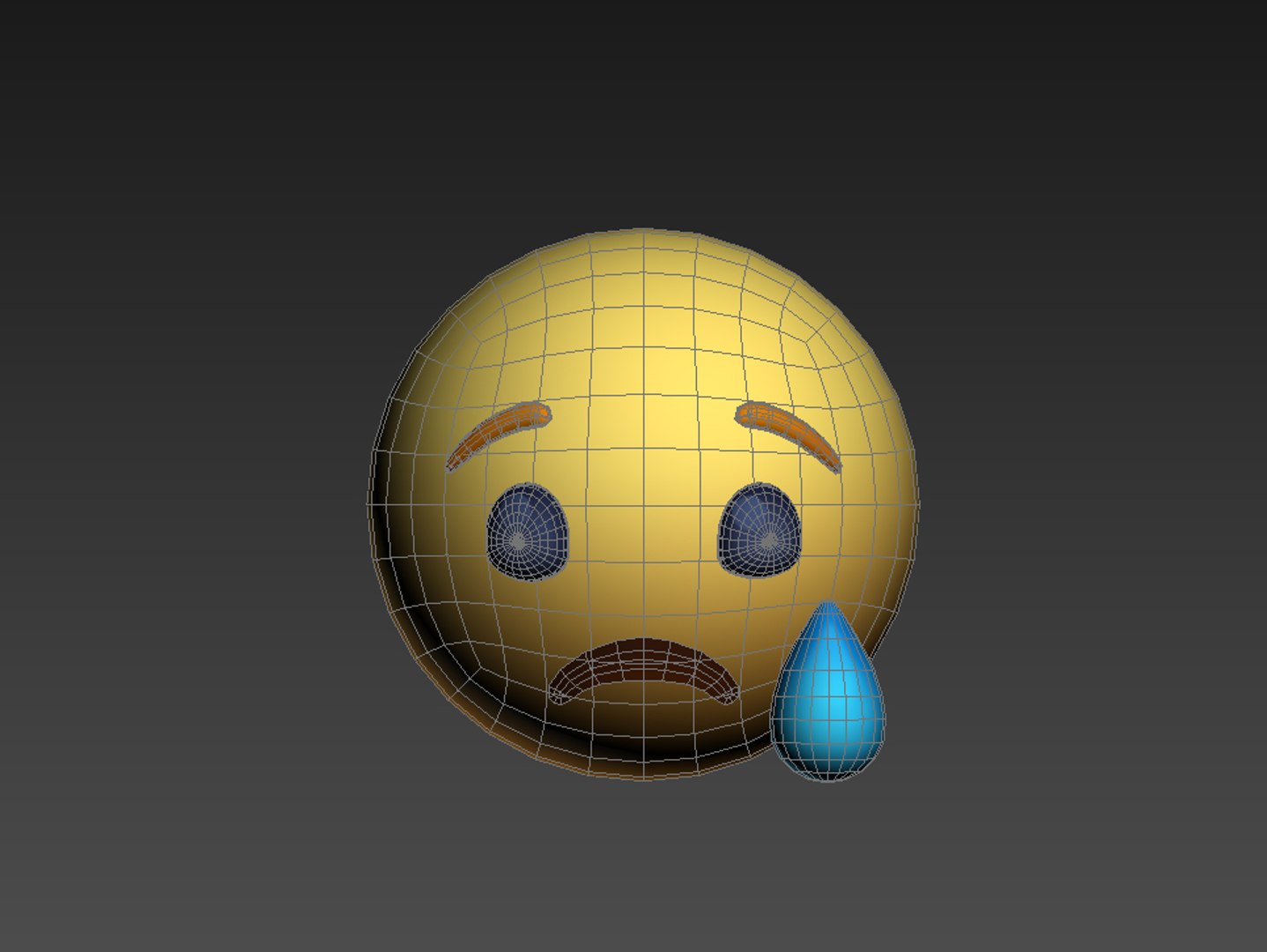 Facebook Sad Reaction Button Model - TurboSquid 1418245