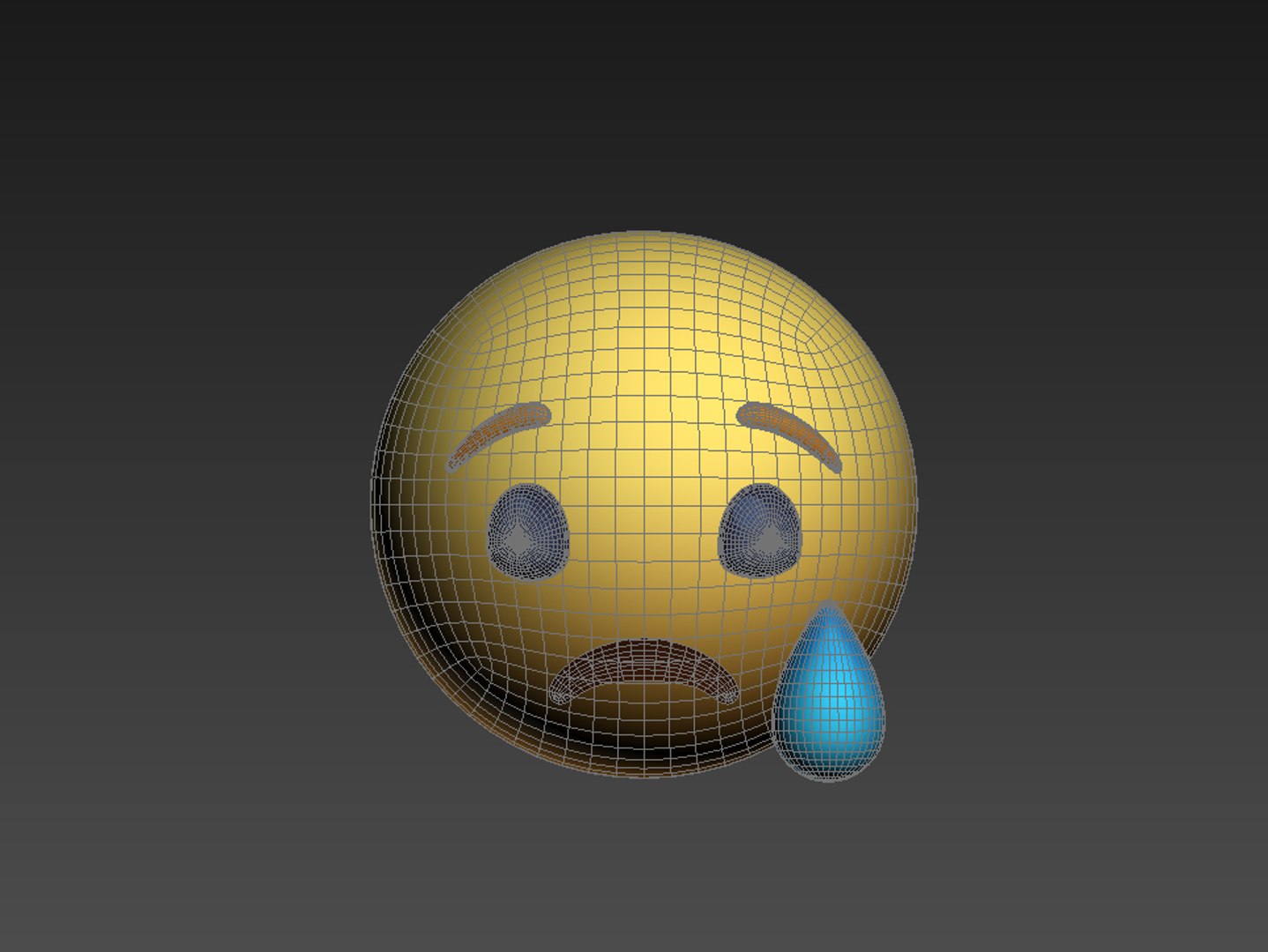 Facebook Sad Reaction Button Model - TurboSquid 1418245