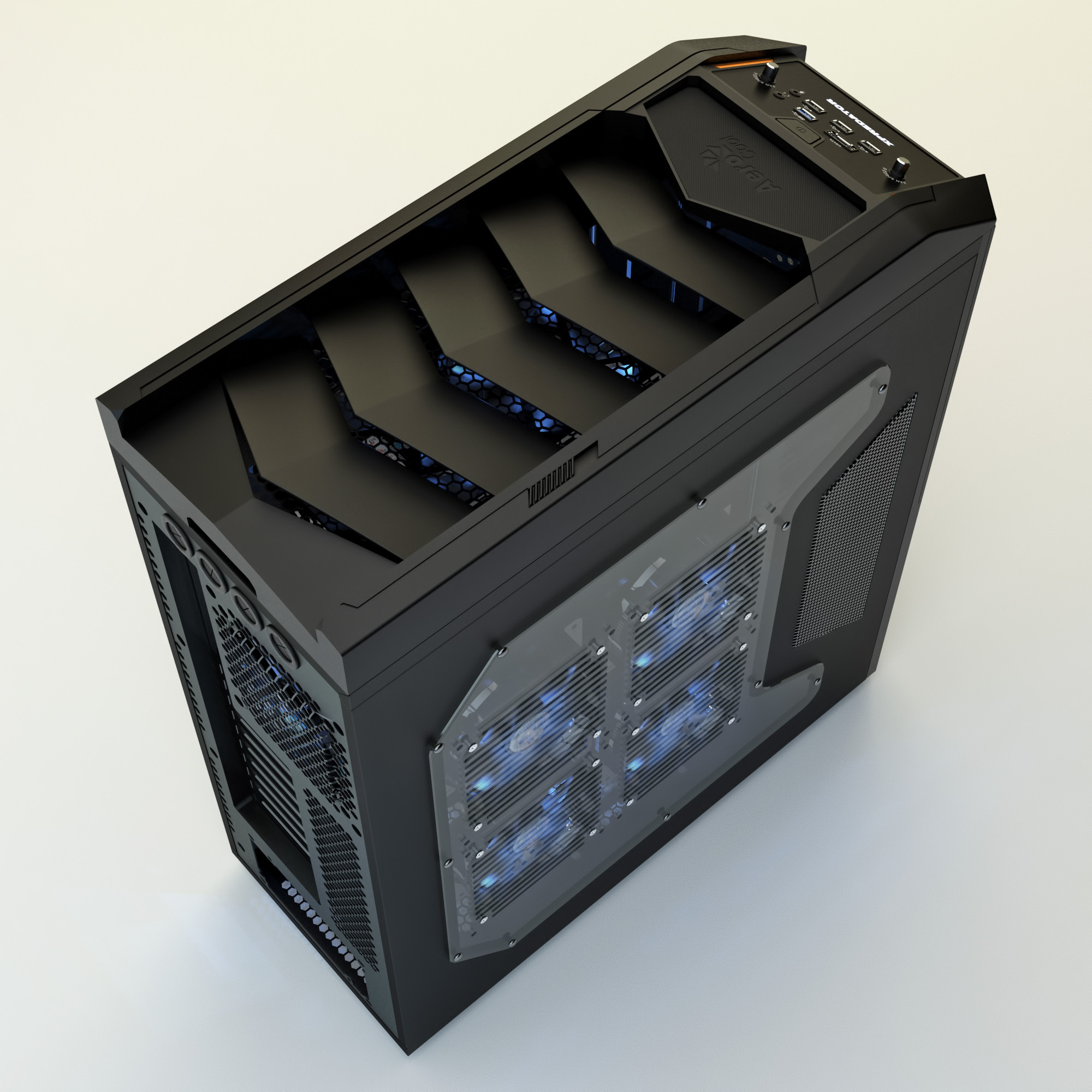 3d pc case aerocool xpredator model