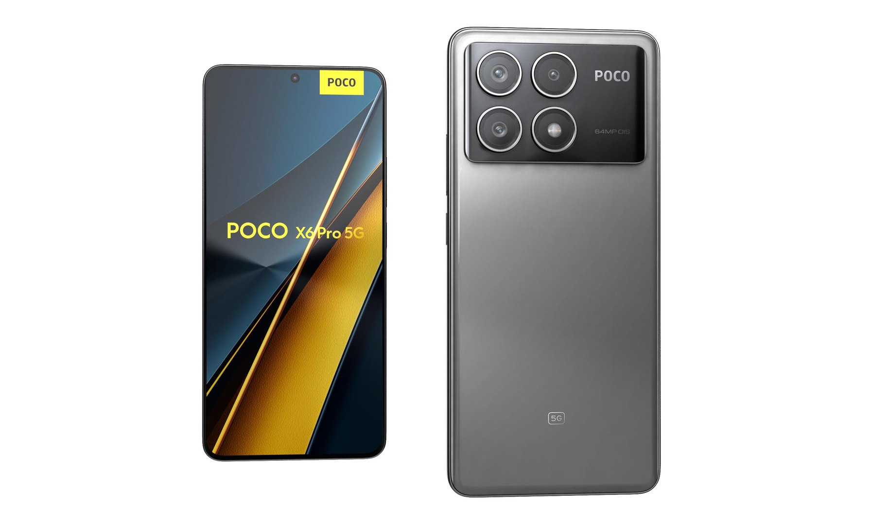 3D Xiaomi Poco X6 Pro Gray Model - TurboSquid 2179248