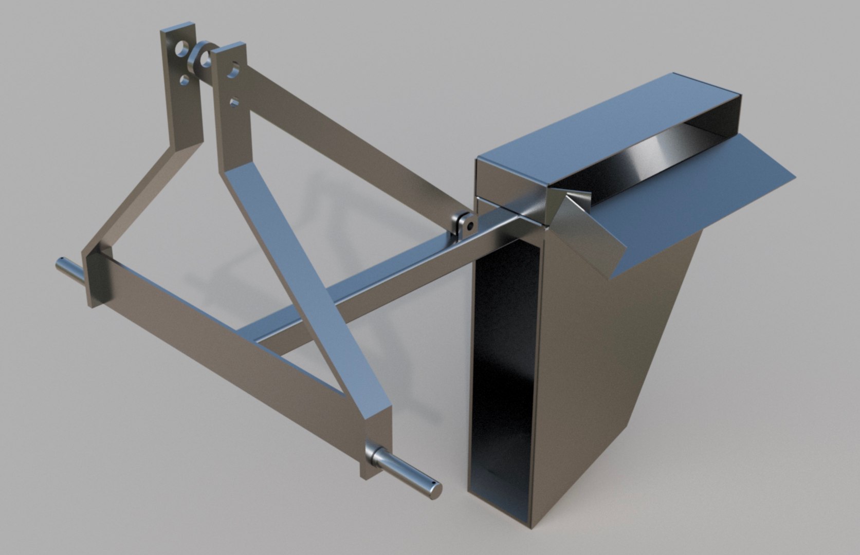 Kubota 3 Point Implement Frame Bare 3D model - TurboSquid 1941942