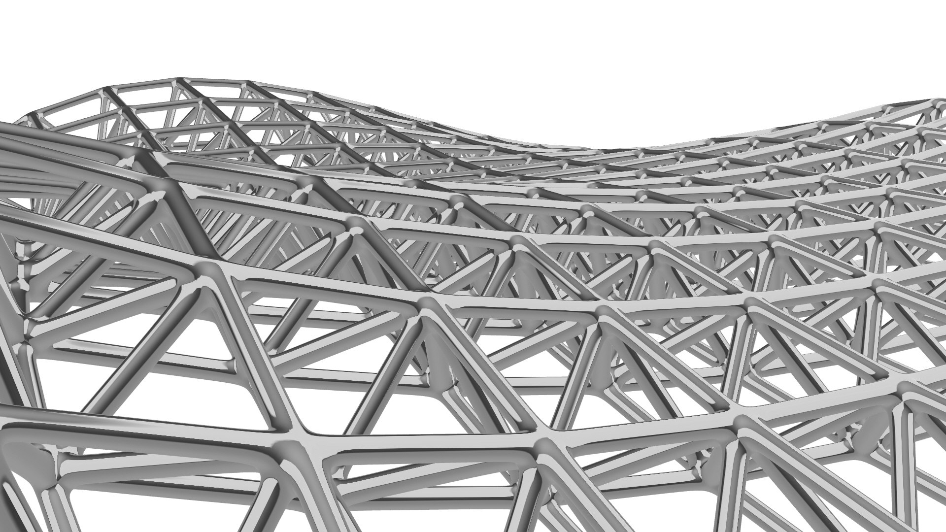 3D Truss Wavy Structure Architecture 02 - TurboSquid 2347493