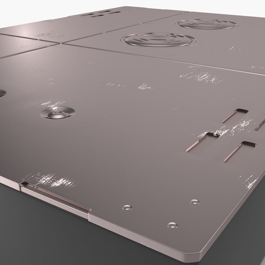 Sci-fi Anodized Panel 4 3d Model