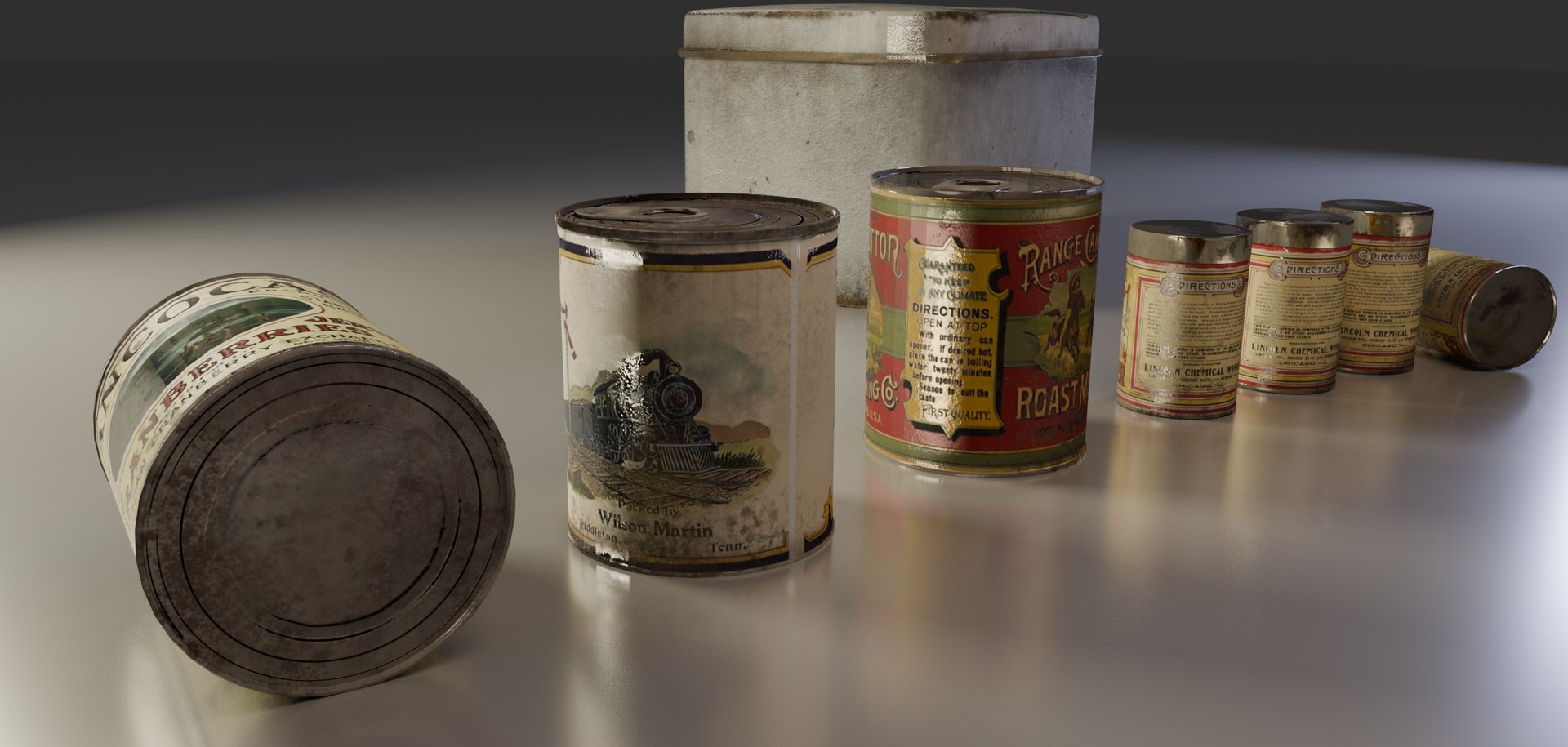 3D Model Western Canned Food Pack - TurboSquid 2252454