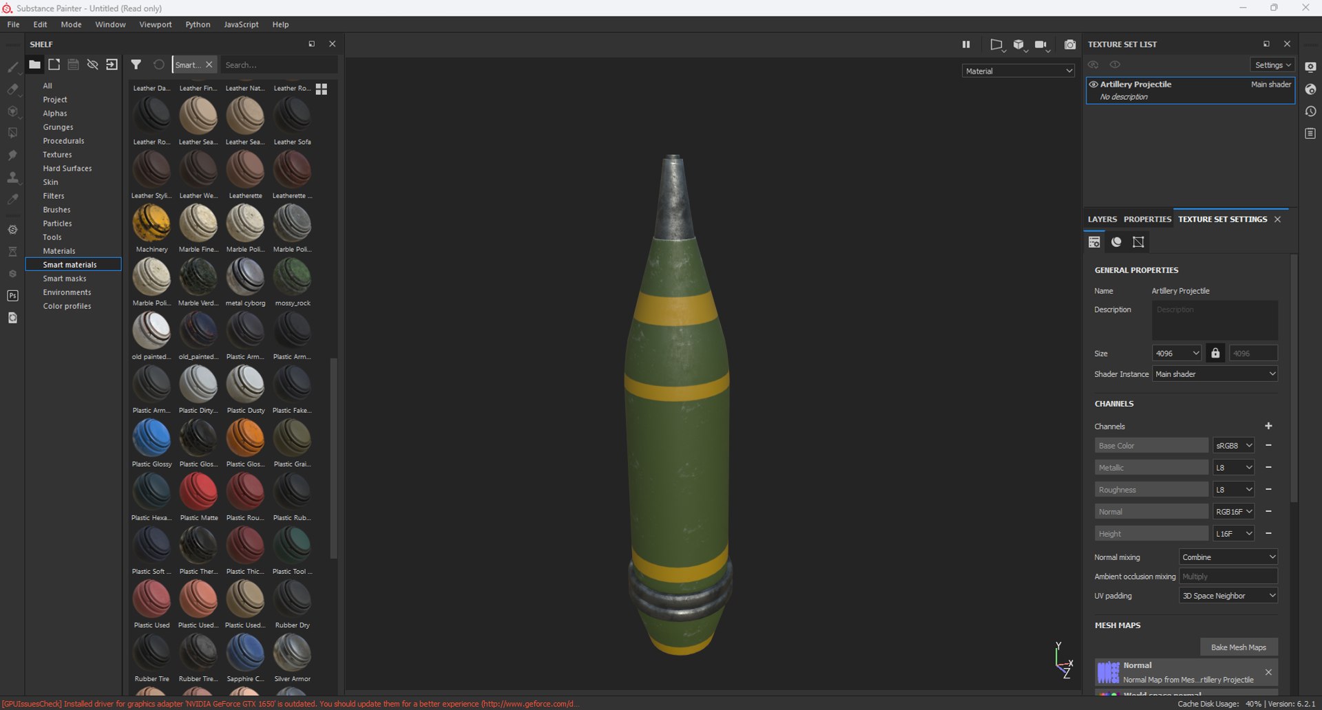 3D Artillery Projectile - TurboSquid 2188189