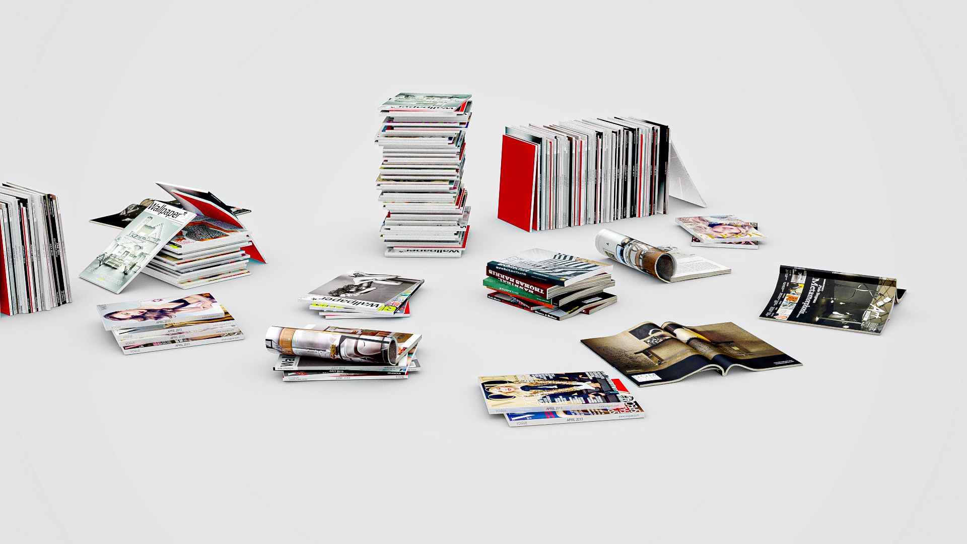 Magazines Set 3d Ma