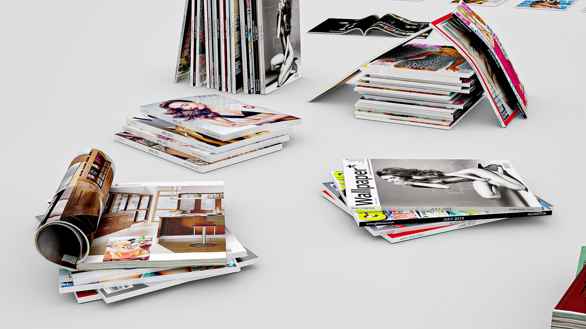 Magazines Set 3d Ma