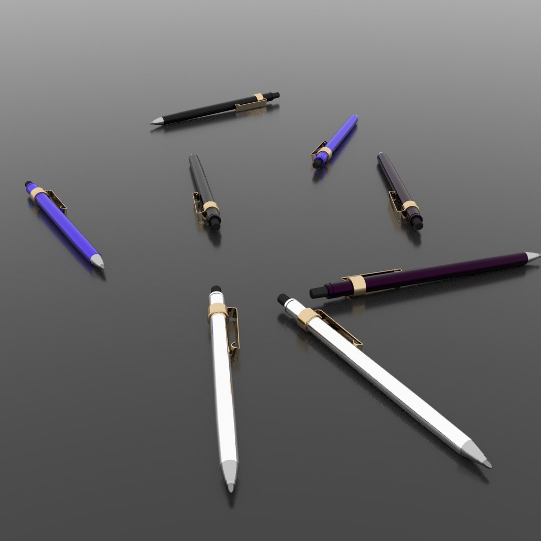 Pens 3D Model - TurboSquid 1596658