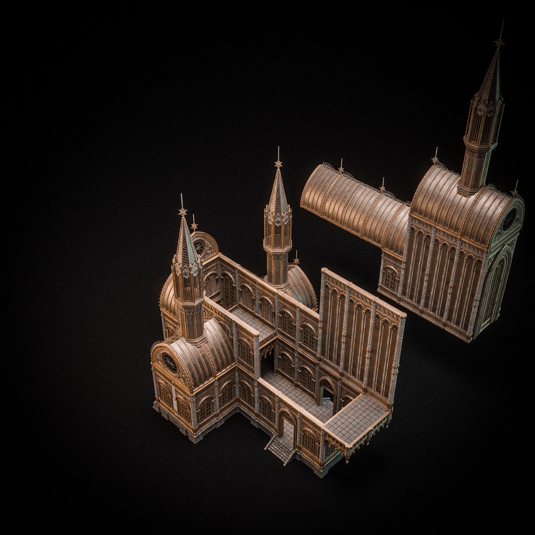 3D GOTHIC MODULAR BUILDING 4 Model - TurboSquid 2315023