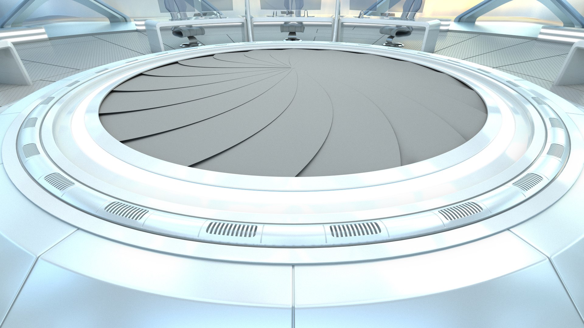 3D Futuristic Virtual Meeting Room - TurboSquid 2208764
