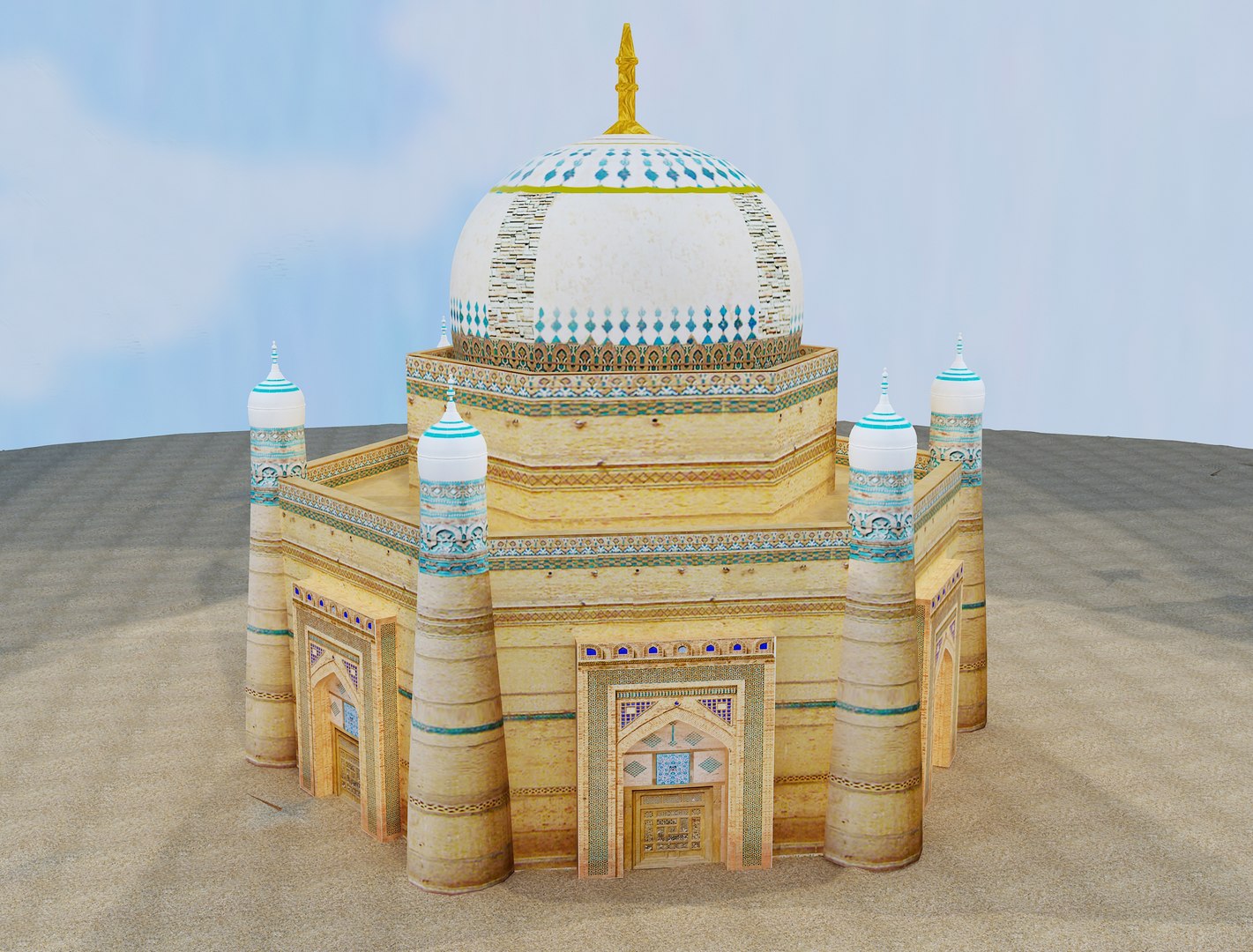 Building Architectural Islamic 3D Model - TurboSquid 1547093