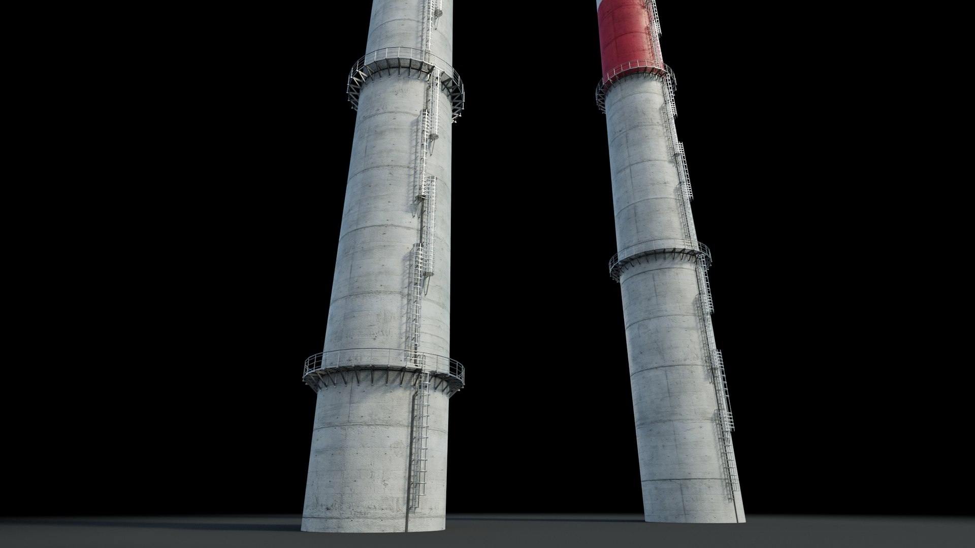 Industrial Chimneys With Smoke Animation 3D Model - TurboSquid 2246467