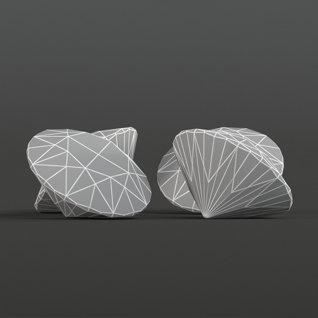 3d c4d diamonds refractions caustics
