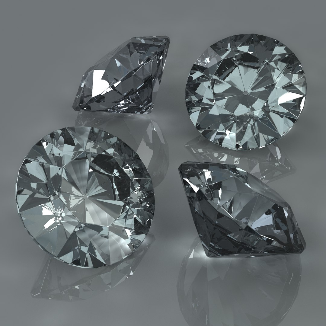 3d C4d Diamonds Refractions Caustics