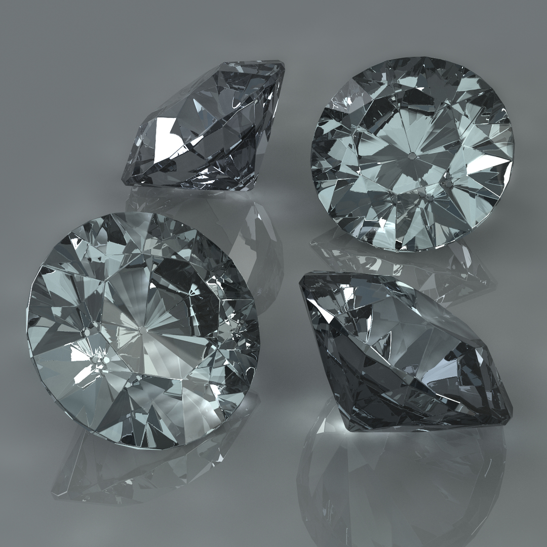 3d c4d diamonds refractions caustics