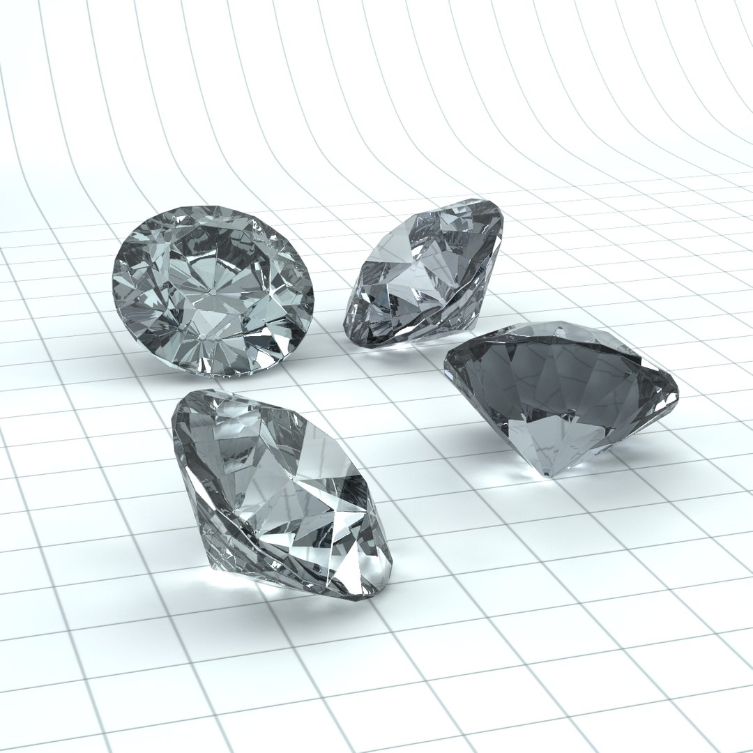 3d C4d Diamonds Refractions Caustics