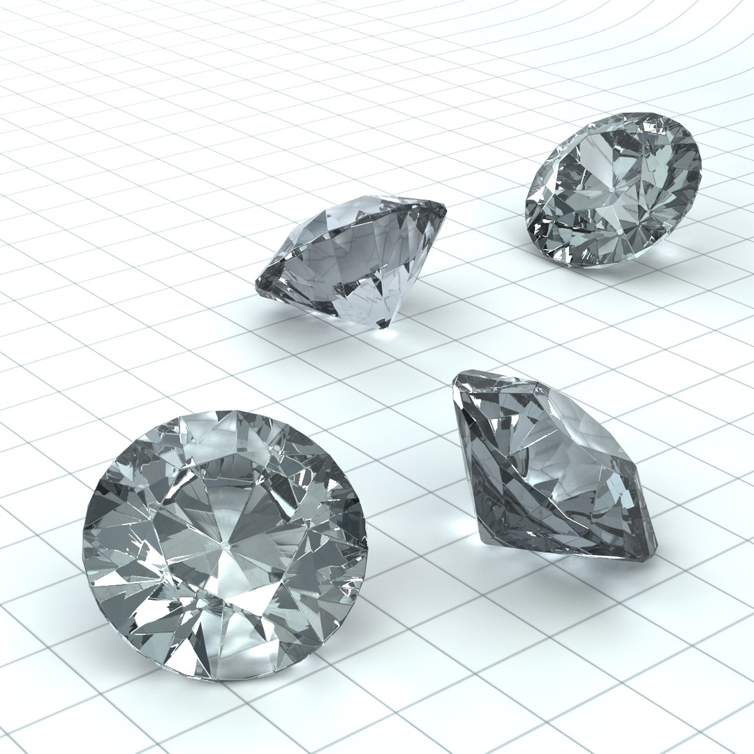 3d C4d Diamonds Refractions Caustics