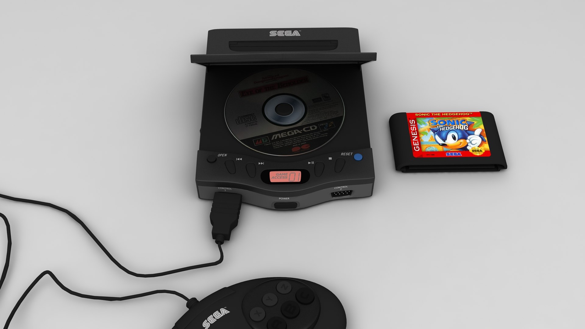 Sega Genesis CDX 3D model - TurboSquid 2010942