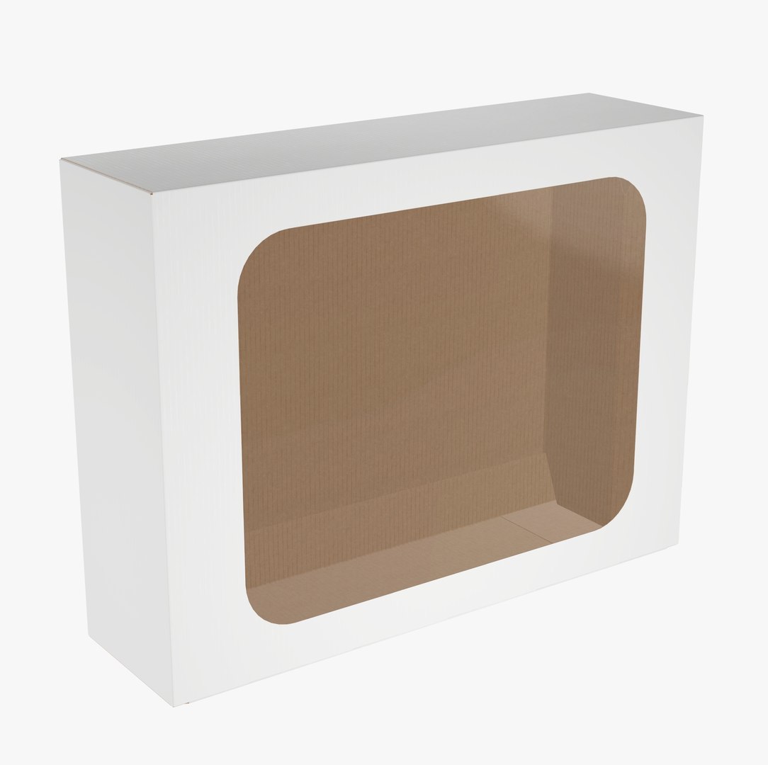 Cardboard Box Window 3D - TurboSquid 1593049
